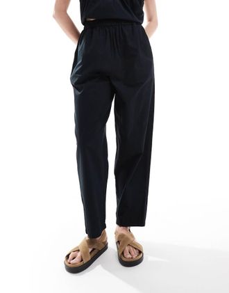 Selected Pantalon densemble pliss&eacute; - Noir