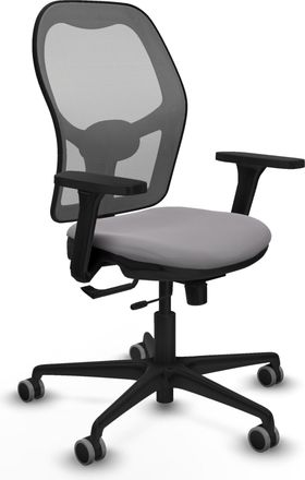 Piqueras y Crespo Grauer B&uuml;rostuhl mit 3D-Armlehnen, h&ouml;henverstellbare Lendenwirbelst&uuml;tze, ausgestattet mit Syncro/Traslack und eingespritztem Schaum. Mit Rollen von 65