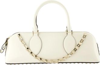 Valentino Garavani Femme, Sacs, Blanc, Taille: ONE Size Sac &agrave; main Rockstud East-West