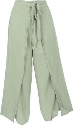 Guru Shop Pantalon portefeuille bohème, pantalon palazzo, jupe longue, bohème, pantalon dété - Rostorange femme, synthétique, pistache, 42