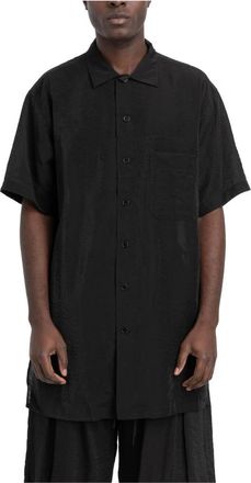 Yohji Yamamoto Homme, Chemises, Noir, Taille: L Short Sleeve Shirt