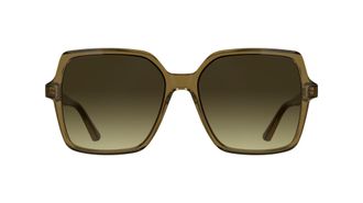 Calvin Klein Womens Sunglasses CK25537S - Transparent Beige with Gradient Brown Lens