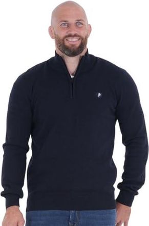 Ruckfield Sweat zippé en Coton mélangé Marine uni avec Une Coupe Droite - Taille 3X_l