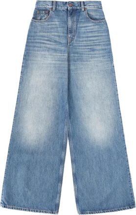 Chlo&eacute; Femme, Jeans, Bleu, Taille: W27 Jean large taille haute