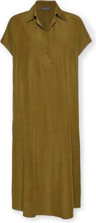 Elena Miro Femme, Robes, Brun, Taille: 46 FR Robe longue en lyocell et lin