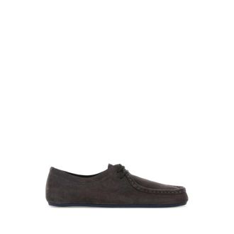 Jil Sander Homme, Chaussures, Gris, Taille: 45 EU Chaussures bateau &agrave; lacets en daim