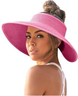 Generic Produit catégorie Scarf Hat& Gloves Chapeau -Soleil pour femmesédition coréennehaut ouvertgrand Chapeau de solairesans Haut Pliable (One Size)