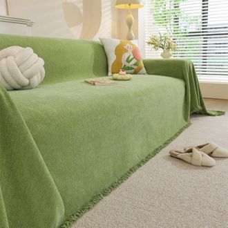 Generic Eleganz Sofa &Uuml;berwurfdecke Couch &Uuml;berw&uuml;rf Sofa&uuml;berwurf Decke Couchdecke &Uuml;berwurf mit Quasten 1/2/3/4/5 Sitzer L Form Ecksofa Sofadecke Sessel Decke So