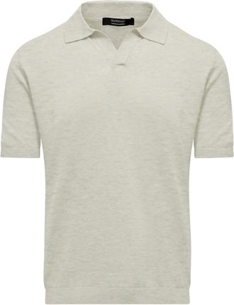 Bomboogie Homme, Tops, Gris, Taille: XL Polo en lin et coton