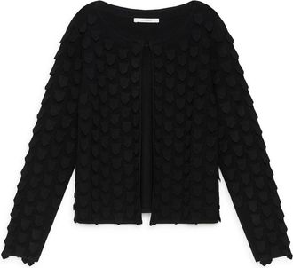 Maliparmi Maliparmi, Femme, Pulls, Noir, Taille: 38 FR 3D Stitch Cardigan