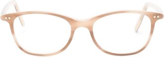 Lunor rectangle-frame glasses - Nude