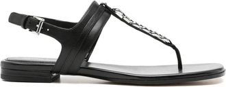 Michael Kors Femme, Chaussures, Noir, Taille: 38 1/2 EU Sandales Plates
