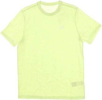 Nike Homme, Tops, Jaune, Taille: XS Club Tee Lime/Blanc T-shirt à manches courtes