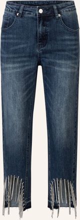 Apart Mom Jeans Mit Kristallsteinen blau