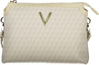 Mario Valentino Mario Valentino Beige Polyurethan Damen-Handtasche mit verstellbarem Schultergurt