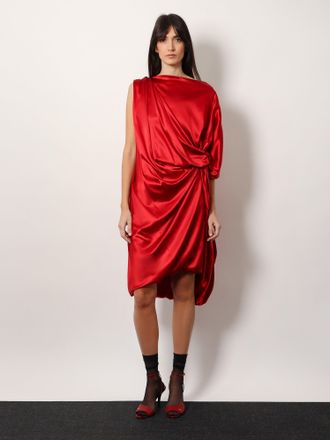 Dries Van Noten Womens Dress Dalant Silk Red