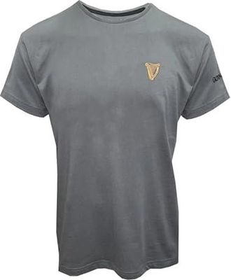 Guinness Harp Logo T-Shirt - Official Irish Beer Tee pour homme - Gris anthracite, gris, Large