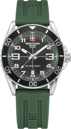 Swiss Alpine Military unisex, Accessoires, Vert, Taille: ONE Size Montre de plongée pour homme Raptor Vert foncé 7029.1834