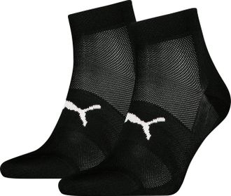 Puma Damen und Herren Unisex Socken Sport Light Quarter von Puma in Schwarz, Feuchtigkeitsregulierend. schwarz Gr. 43/46