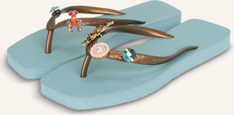 UZURII Uzurii Flip Flop Flore Square Grande blau