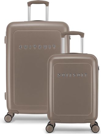 SuitSuit Kofferset 2 teilig - Handgep&auml;ck Koffer - Reisekoffer Gro&szlig; - Koffer Leicht - Hartschalenkoffer mit TSA-Schloss - Natura Plaza Taupe