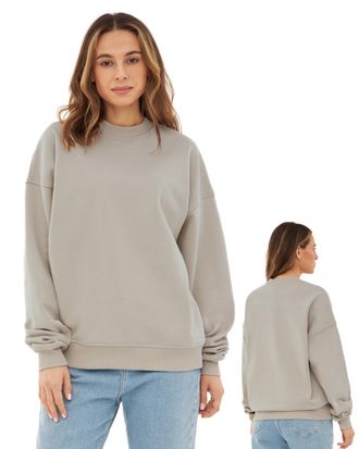 Johnny Urban Sweatshirt Damen & Herren Oversized Off White - Carter - Heavy Basic Pullover - Crewneck in Oversize Fit - Enganliegender Kragen - Unisex - Schwerer S