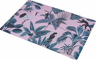 Villa D'Este Home Tivoli Tropical Platzset, doppelseitig, 45 x 30 cm, aus PVC, 6 St&uuml;ck