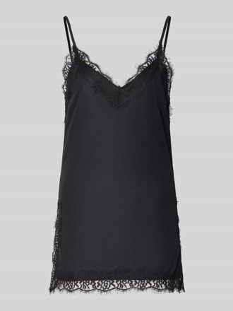 Gina Tricot Blusentop mit Spitzebesatz und Spaghettitr&auml;gern