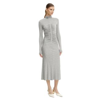 Pinko Midi Jersey Kleid mit Rei&szlig;verschluss - - Dresses - Damen - Grau - XS