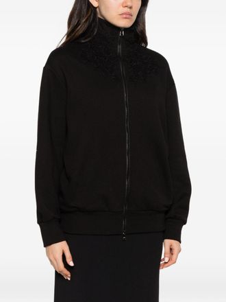 Ermanno Scervino Lace-Embroidered Sweatshirt - Black