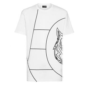 Plein Sport T-Shirt Rundhalsausschnitt SS Tiger Court Edition - - Sport - Herren - Wei&szlig; - 2XL