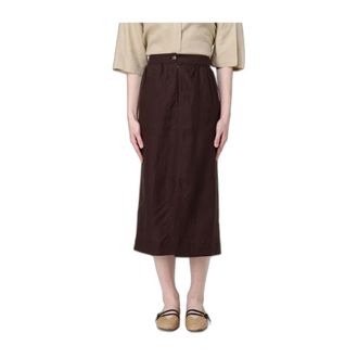 Colmar Midi Leinenrock - - Sport - Damen - Braun - S
