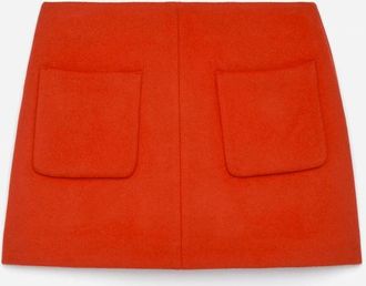 Arket Minirock Aus Wollmischung -Orange