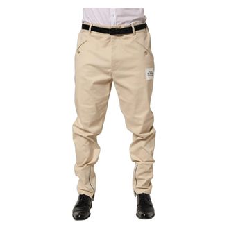 Dolce & Gabbana Re-Editon Mid Waist Tapered Pants - - Trousers - Herren - Beige - 2XL