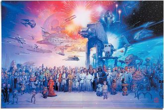 Reinders Poster, Star Wars - legacy characters, Kinderzimmer, Poster, Wanddeko, Room Decor, 150 gr. gl&auml;nzend Bilderdruckpapier, Blau, 61 x 91,5