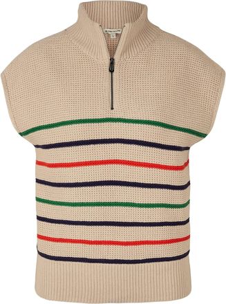 Tom Tailor Damen 1035294 Pullunder mit Streifen, 31299 - Multicolor Knit Stripe, XXL