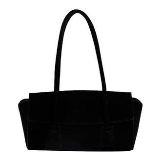 Generic Sac &agrave; main tendance sous les bras pour femme en cuir synth&eacute;tique r&eacute;tro avec poign&eacute;e sup&eacute;rieure pour le travail, le shopping, les voyages, noir, 480.00