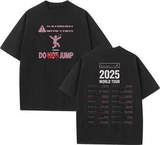Generic Deadline Baumwoll-T-Shirt 2025 World Tour Grafik-Support High Street Sport-Tuch-Shirt(B-Black,S)