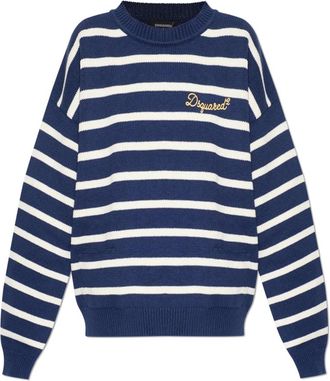 Dsquared2 Femme, Pulls, Bleu, Taille: 42 FR Pull avec poches