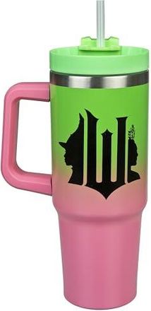Undercover Wicked Isolierbecher mit Strohhalm - 880ml Fassungsverm&ouml;gen - Edelstahl Trinkbecher mit Handgriff - BPA frei