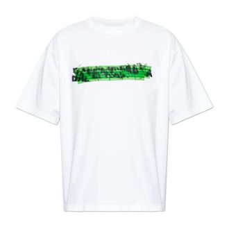 Balenciaga T-Shirt mit Print - - Tops - Herren - Wei&szlig; - S
