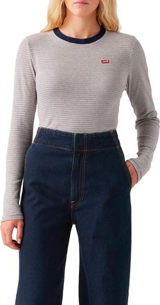 Levi's Essential Hm Ls Tee Turmeric Stripe Navy