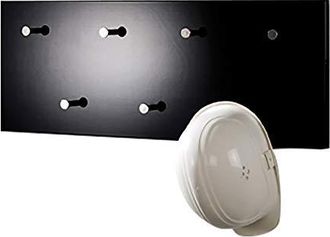 Haku M&ouml;bel Wandgarderobe chrom, schwarz, MDF, Metall - Ma&szlig;e: B 80 cm x H 30 cm x T 6 cm, Style: Modern