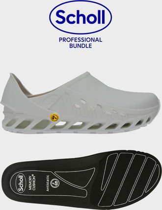Scholl Evoflex Grau Antistatische PRO-Einlegesohlen mit Memory Cushion f&uuml;r Evoflex - Grau/Schwarz