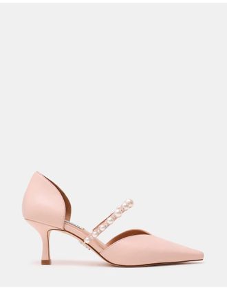 Steve Madden Amoura - Chaussures pointues &agrave; petits talons et perles nacr&eacute;es - Rose