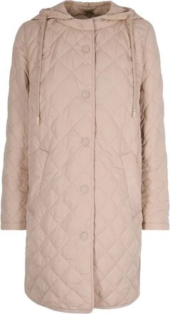 Max Mara Erio quilted hooded coat - Nude