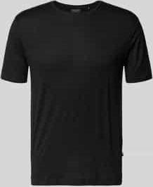 Olymp Level 5 T-Shirt aus Leinen-Elasthan-Mix mit Rundhalsausschnitt