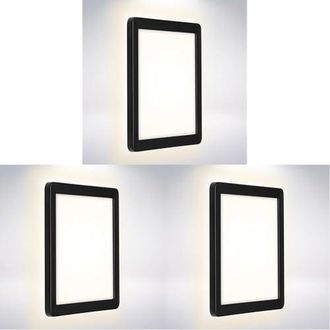 Briloner LED Wandlampe mit indirektem Licht, flach, neutralwei&szlig;e Lichtfarbe, Aussenlampe, Wandleuchte aussen, LED Strahler au&szlig;en, Au&szlig;enleuchte, Au&szlig;enwandleucht