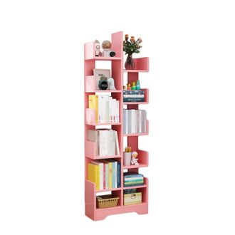 Generic Baumf&ouml;rmiges B&uuml;cherregal mit 7-9 Ebenen, B&uuml;cheraufbewahrung und Pr&auml;sentationsregal, hohes und schmales Eckb&uuml;cherregal, geeignet for Wohnzimmer und Hei