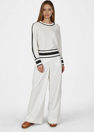 Marc Aurel Strickpullover mit Kontrast-Ringeln